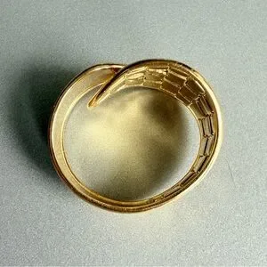 Jewelry | Solid 18k Gold Italy Rci Checkered Basket Weave Wrap Around ...